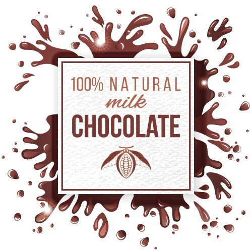 Chocolate badges logo design for sweets cacao Vector Image