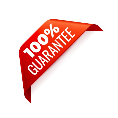 Red banner ribbon on white background corner Vector Image