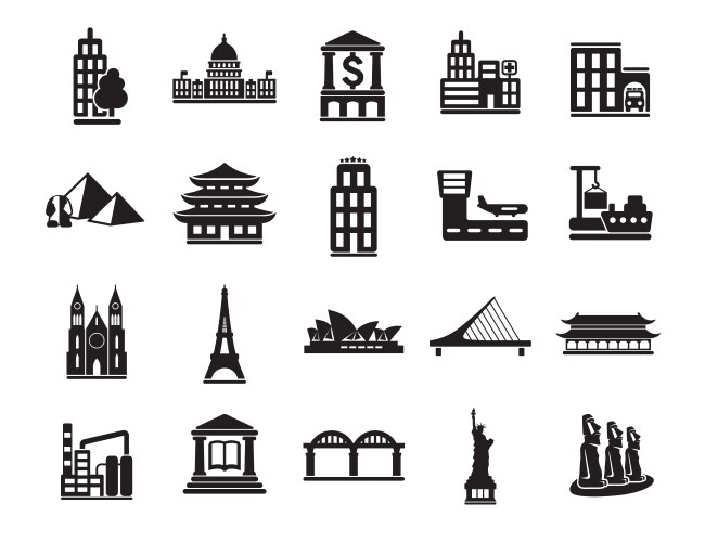 Signs logo urban infrastructure Royalty Free Vector Image