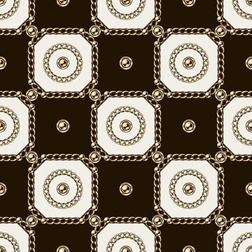 Victorian jewelry pattern with golden chains beads