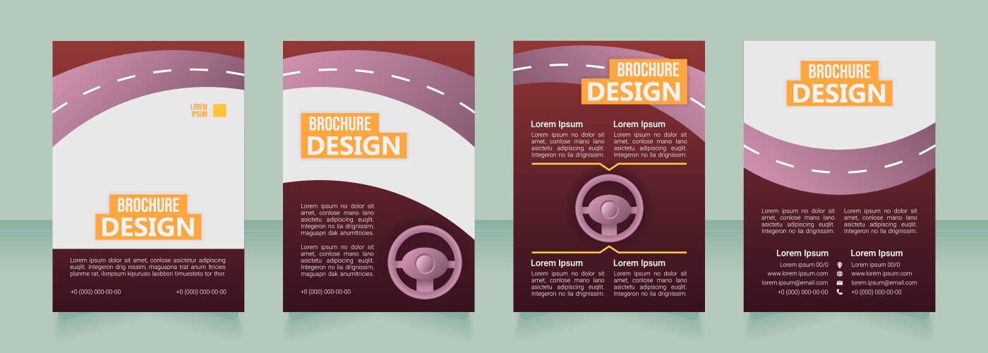Driving safety brochure template Royalty Free Vector Image