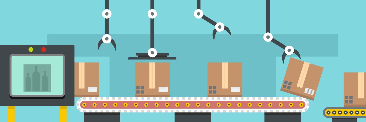 Industrial Warehouse Banner – Royalty-Free Vector | VectorStock