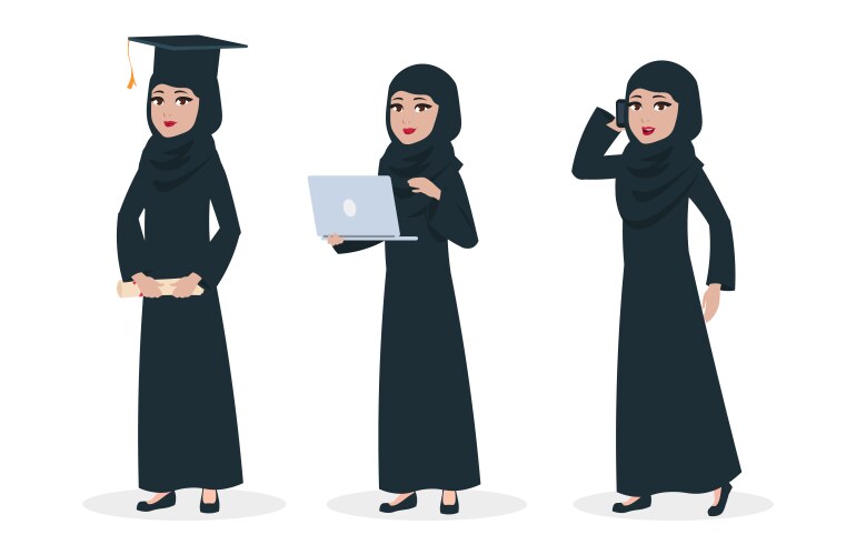 Arab businesswoman saudi muslim business woman Vector Image