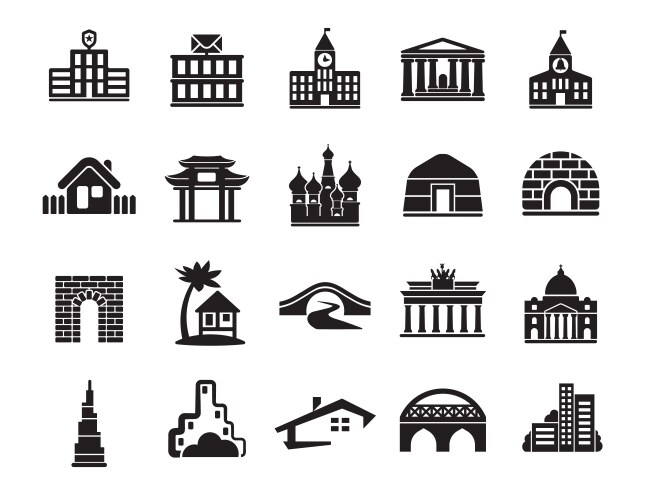 Signs logo urban infrastructure Royalty Free Vector Image