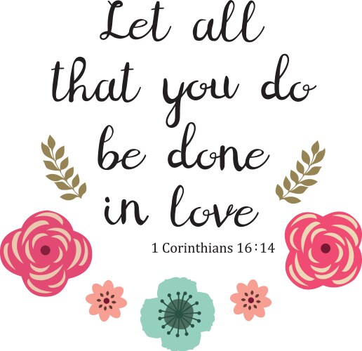 Bible verse for print or use as sticker Royalty Free Vector