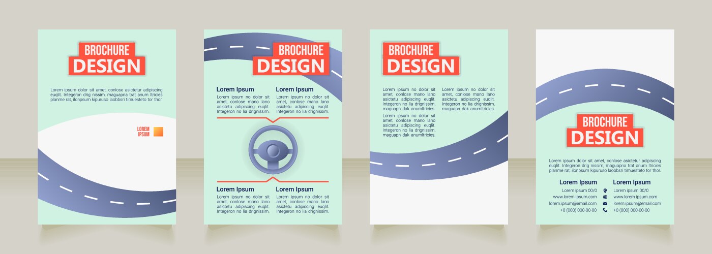 Driving safety brochure template Royalty Free Vector Image