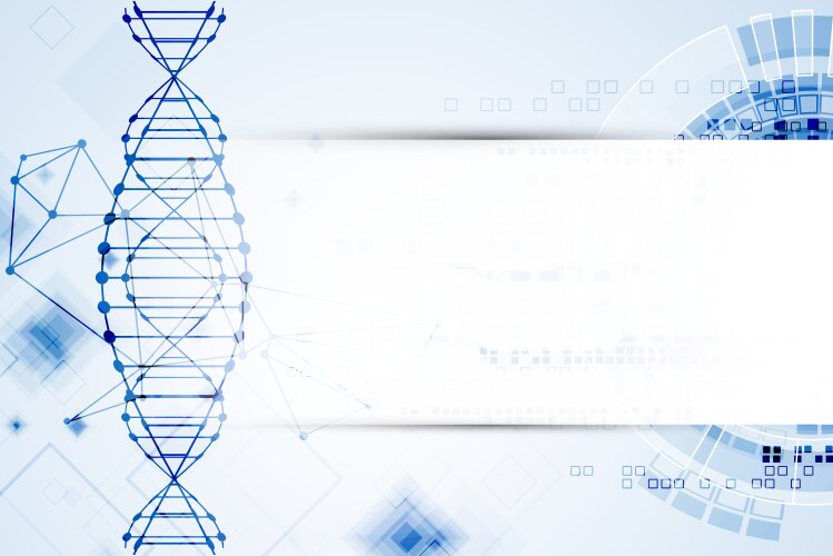 Science template dna molecules background Vector Image