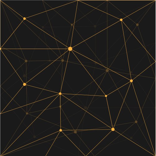 Black and gold abstract low poly background Vector Image