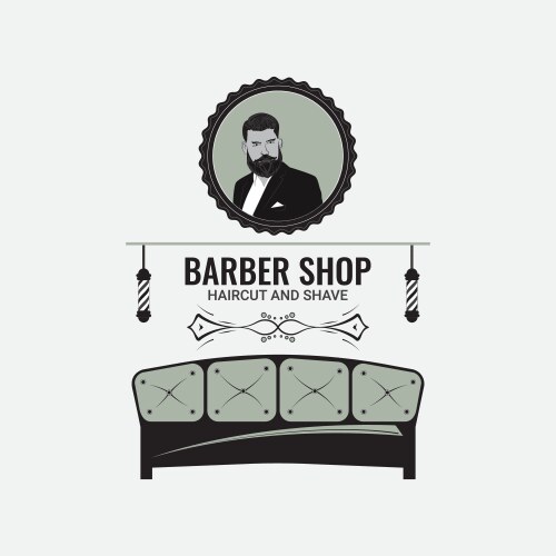 Stylish barber shop Royalty Free Vector Image - VectorStock