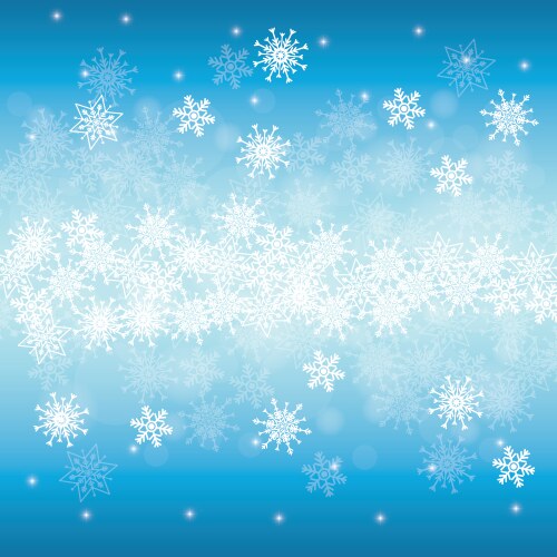 Winter snow background with night stars and trees Vector Image