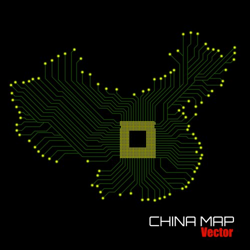 World map circuit board technology background Vector Image World map circuit board technology background Vector Image