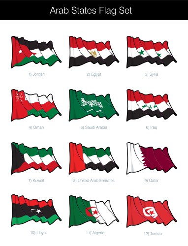 Waving flags of east africa Royalty Free Vector Image