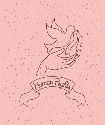 Hands receiving symbol love and peace Royalty Free Vector