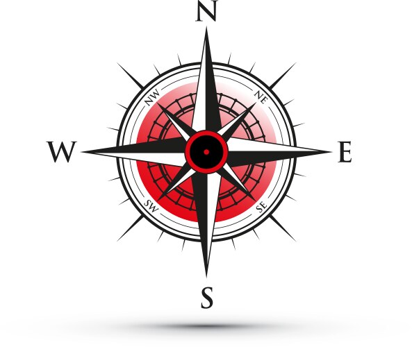 Compass on a white background Royalty Free Vector Image