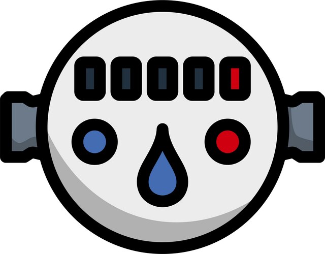 Water meter icon Royalty Free Vector Image - VectorStock