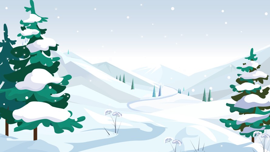 Field covered with snow Royalty Free Vector Image