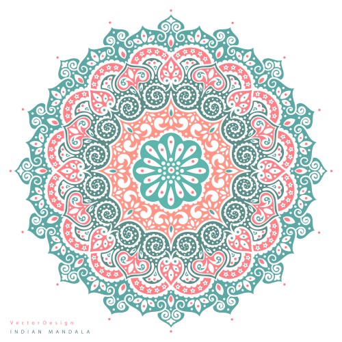 Vintage circular pattern of indian Royalty Free Vector Image
