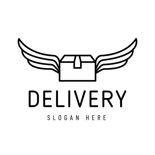 Delivery logo isolated on white Royalty Free Vector Image