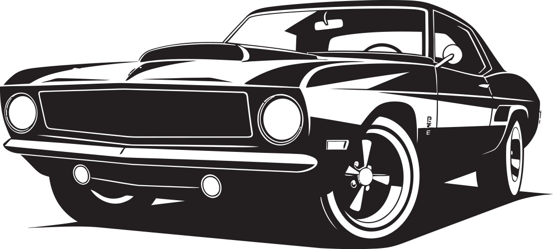 Power and performance muscular american logo Vector Image