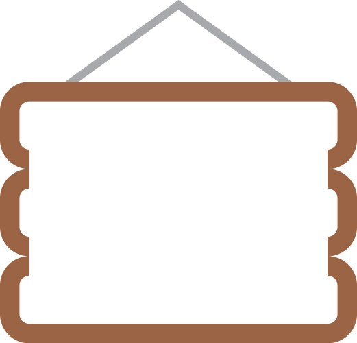 Blank western sign board graphic design template Vector Image