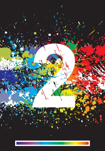 Paint splashes font Royalty Free Vector Image - VectorStock