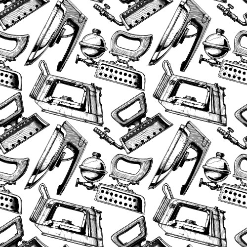 Evolution of clothes iron Royalty Free Vector Image