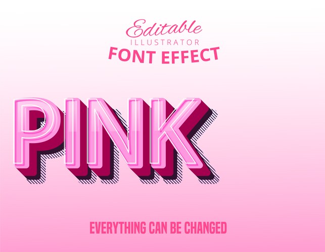 Colorful gradient font effect Royalty Free Vector Image