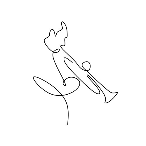 Continuous line drawing of jazz musicians playing Vector Image