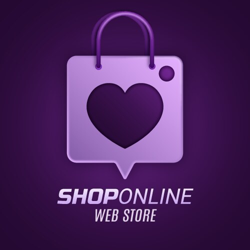 Instagram shop logo design Royalty Free Vector Image