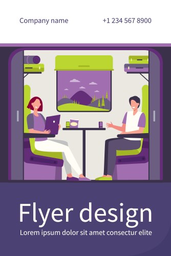 Happy people traveling train Royalty Free Vector Image