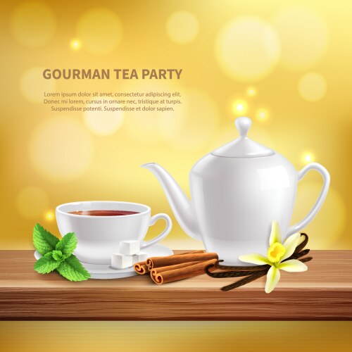 Linden tea background Royalty Free Vector Image