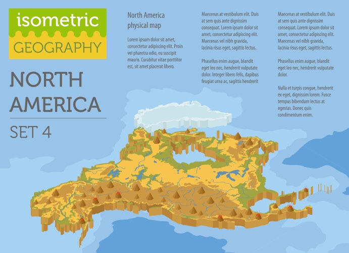 Physical world map elements build your own Vector Image