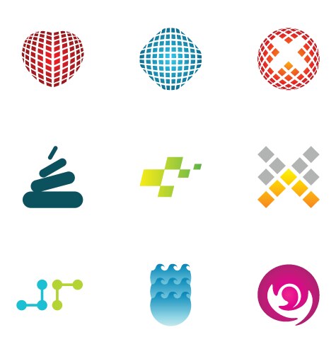 Logo design elements set 05 Royalty Free Vector Image