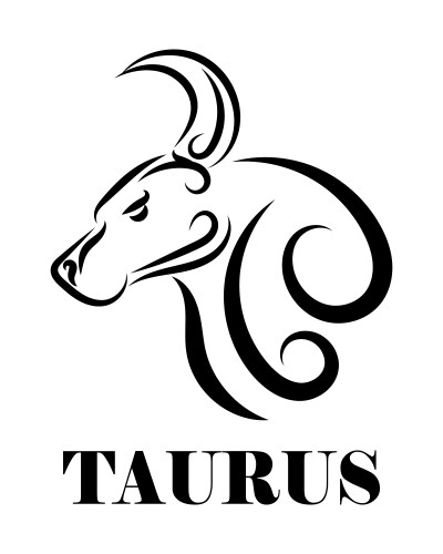 Taurus zodiac line art eps 10 Royalty Free Vector Image