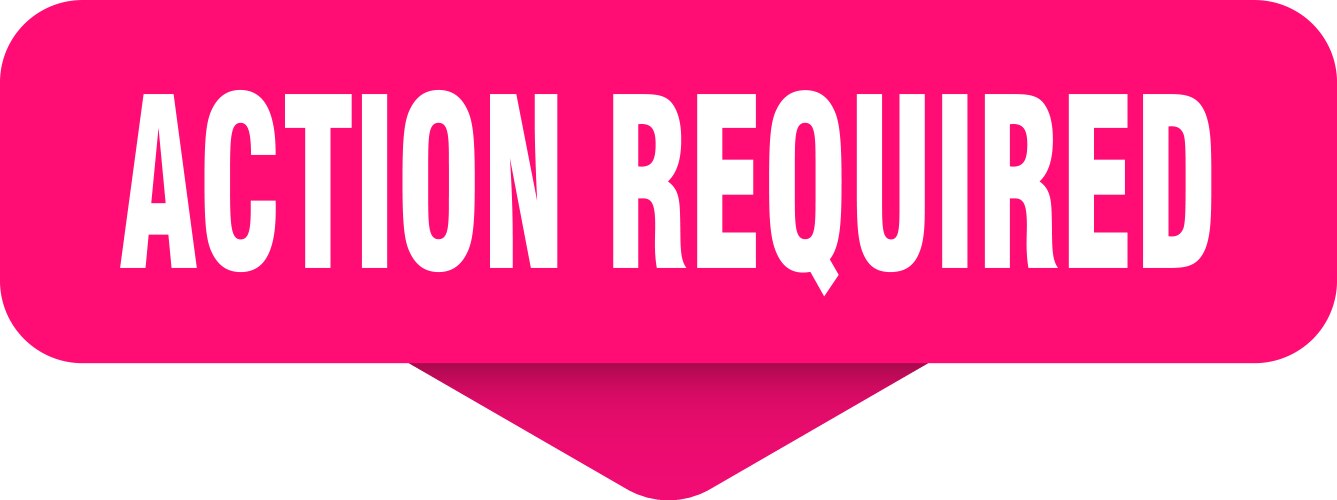 Corrective action sticker sign Royalty Free Vector Image