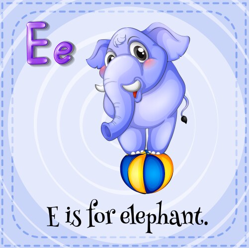 Elephant Flashcard Vector Images (over 120)