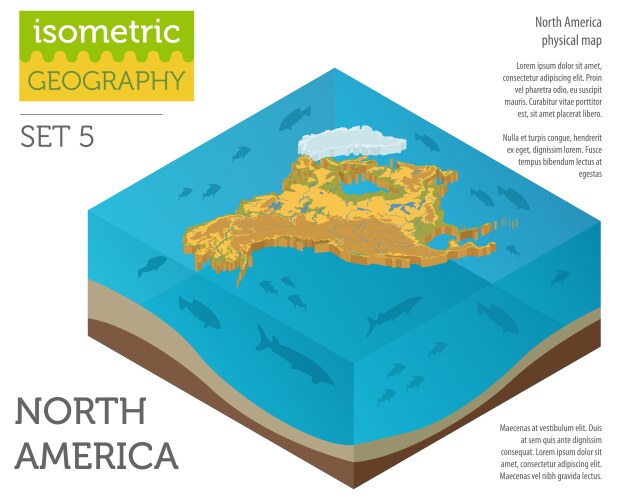Physical world map elements build your own Vector Image