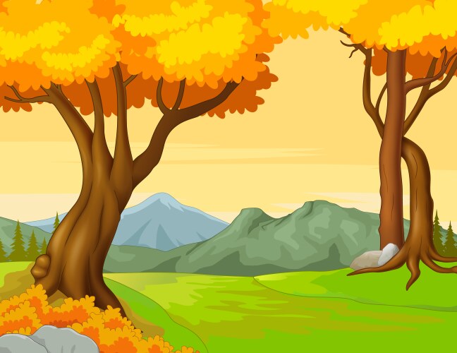 Forest path Royalty Free Vector Image - VectorStock