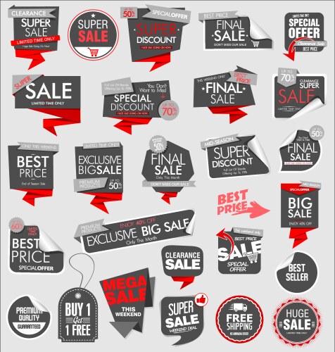 Price tags collection Royalty Free Vector Image