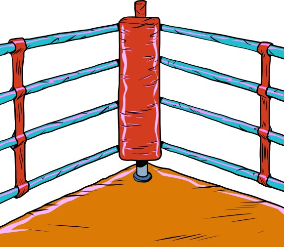 Fight on box ring cartoon muscular boxers boxing Vector Image