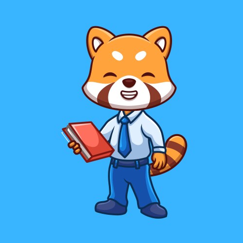 Teacher panda cute cartoon Royalty Free Vector Image