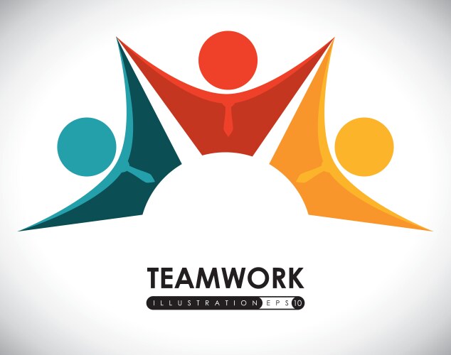 Teamwork support design Royalty Free Vector Image