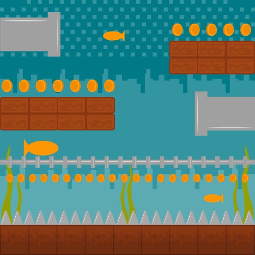 Video game world design Royalty Free Vector Image