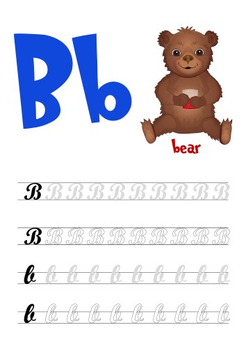 Design page layout english alphabet Royalty Free Vector