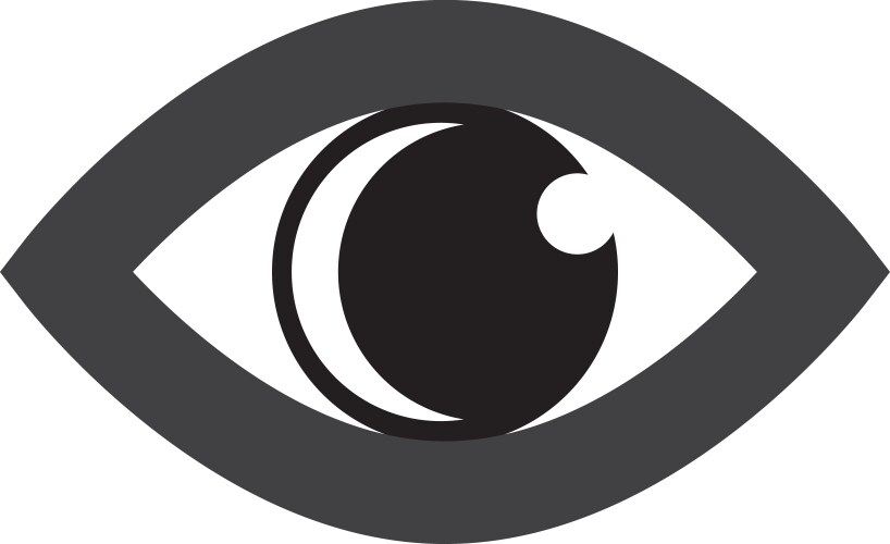 Eye icon black Royalty Free Vector Image - VectorStock