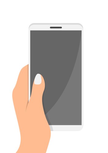 Phone in hand Royalty Free Vector Image - VectorStock