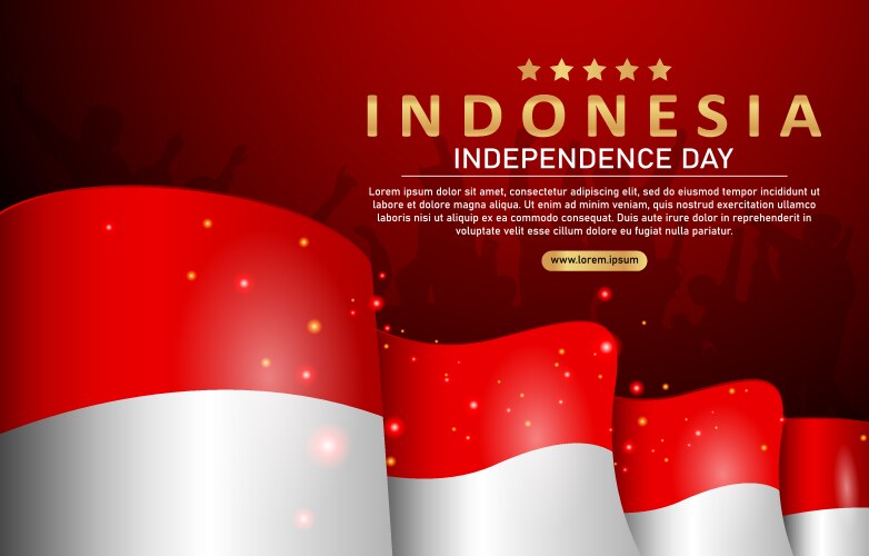Indonesia independence day background Royalty Free Vector