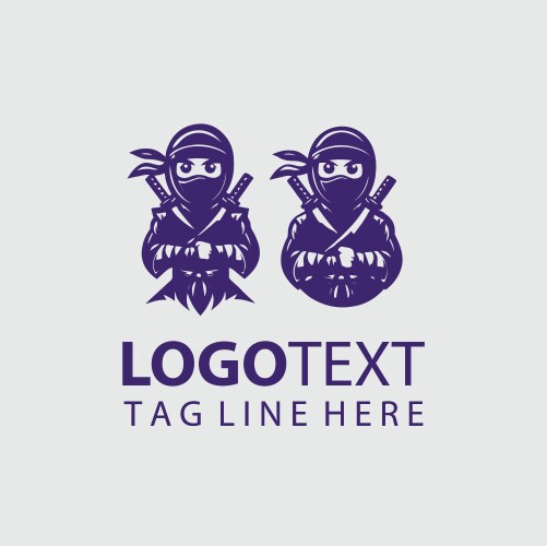 Ninja warrior logo Royalty Free Vector Image - VectorStock