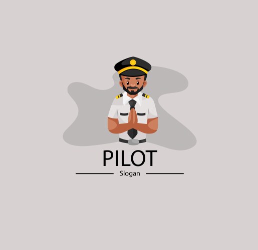 Pilot mascot logo Royalty Free Vector Image - VectorStock