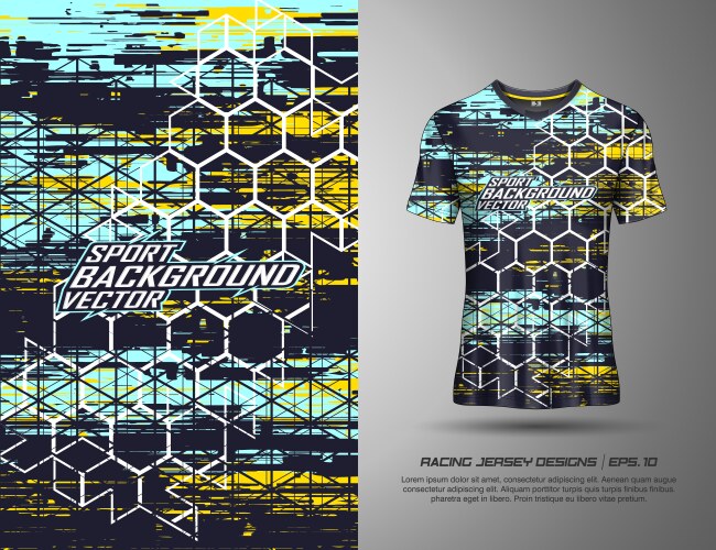 Tshirt sports honeycomb texture background Vector Image